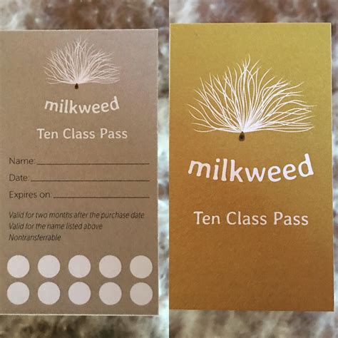 10 Class Pass Milkweed Collective