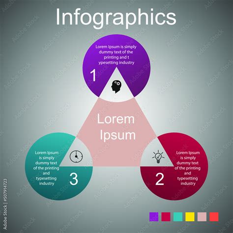 Business Data Visualization Infographics Scheme Of The Process Of Elements Using Graphics