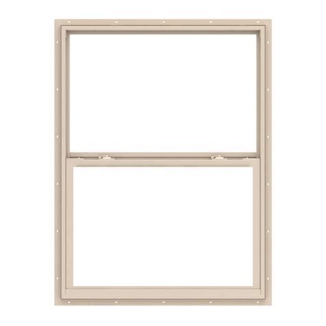 Pella 150 Series 35 12 In X 51 12 In Almond Exterior Vinyl New Construction Single Hung Window