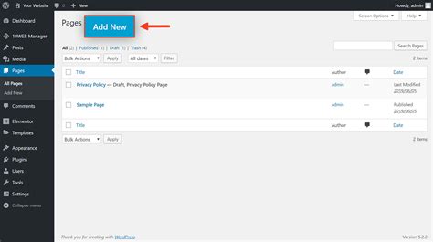 Adding And Editing Pages 10Web Help Center