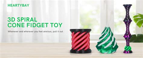 Impossible 3d Printed Toys Cone Fidget Spiral Bouncing