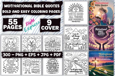 Motivational Bible Quotes Coloring Pages Graphic By Design Express