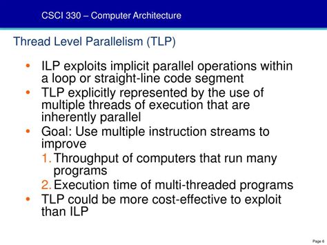 Ppt Csci 330 Thread Level Parallelism Powerpoint Presentation Free