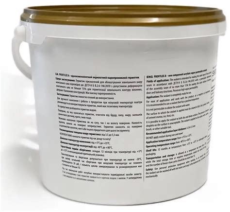 Герметик-мастика Profflex A для зовнішніх робіт 7 кг Білий ...