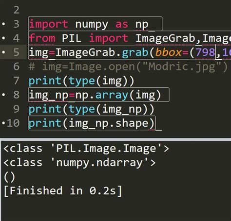 Python X Grab Image From Screen To Numpy Array And Display It As Black And White Image