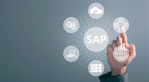 premium photo sap and icons on the screen