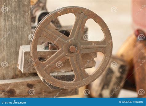 Old Rust Wheel Stock Image Image Of Metal Machine Detail