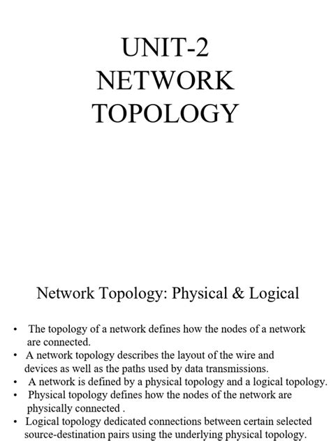 Kca 101 Lec 4 Network Topology Pdf