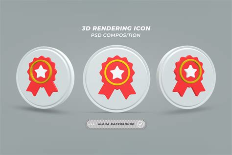 3d Render Badge Icon Graphic By Vectbait · Creative Fabrica