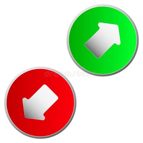 Green And Red Up And Down Arrow Arrow Pointing Upwards Downwards
