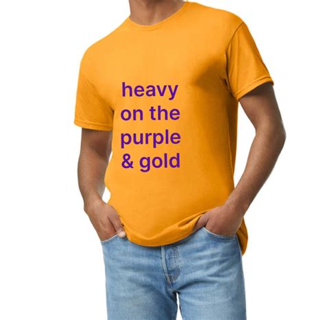 Heavy On The… Glitter Non Glitter T Shirt Uni Sex Shirt Purple And