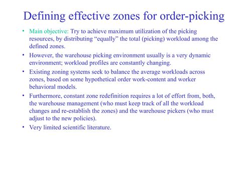 Order Picking Policies Pick Sequencing Batching Ppt
