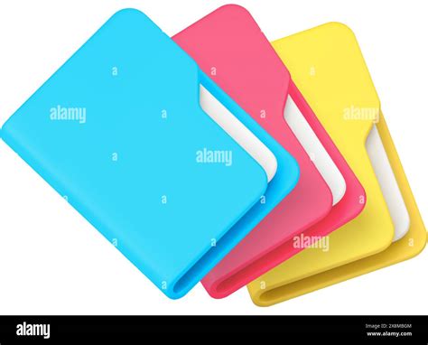 File Folder Stack With Document Datum Archive Paperwork 3d Icon