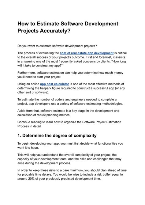 Ppt How To Estimate Software Development Projects Accurately