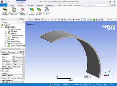 1 Getting Started — Ansys Composite Cure Simulation 2021 R2 Documentation