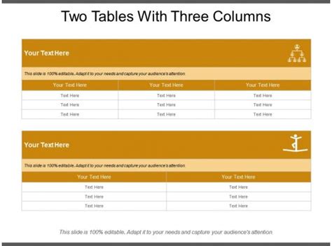 Two Column Table Slide Team