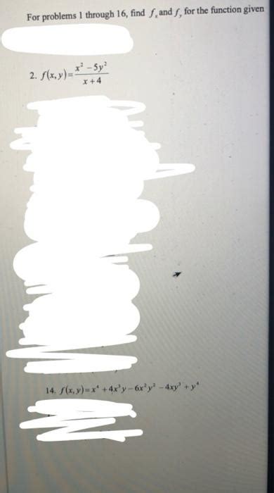 Solved For Problems And Find Fx And Fy For The Chegg Com