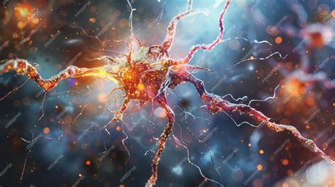 Premium Photo Detailed Image Of A Neuron Synapse Under A Microscope