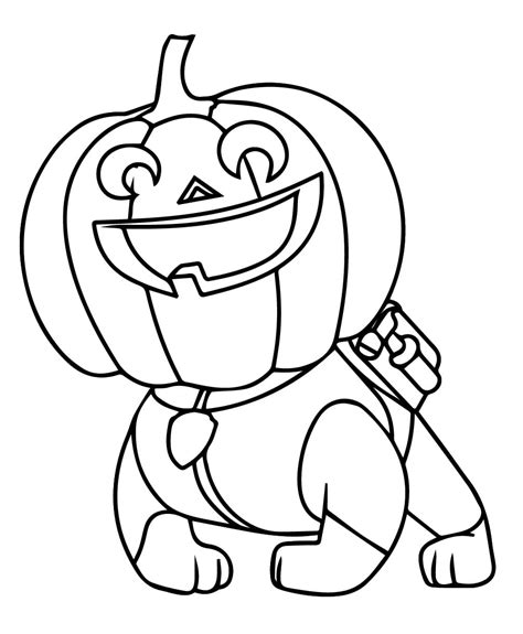 Rubble In Paw Patrol Halloween Coloring Page Download Print Or Color