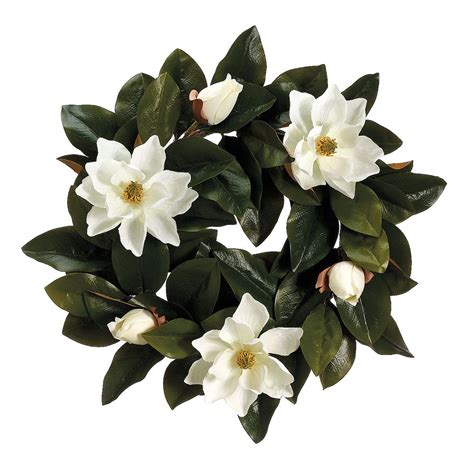 ≡ Искусственные цветы Zelena Венок Магнолия кремовая Д56 купить с доставкой по Украине элитные