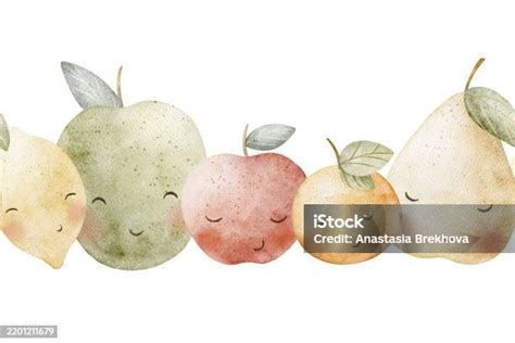 수채화 완벽 한 테두리 과일 레몬 사과 배 귤 오렌지 배너 디자인 샤워 화장실 아이들 보육원 벽지 부엌 카드 초대 파티 장식에