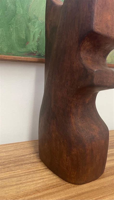 Vintage Biomorphic Clay Signed Sculpture By Washington Artist Ruth Humphrey For Sale At 1stdibs