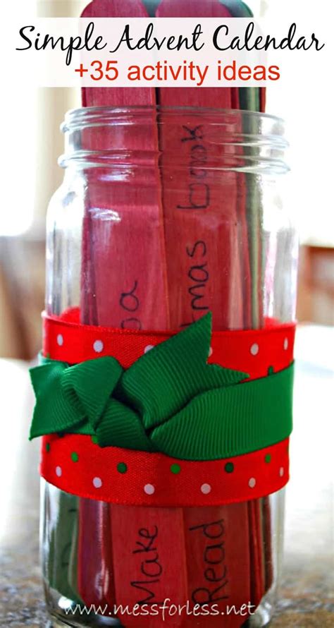 Easy Diy Advent Calendar And 35 Advent Calendar Ideas Mess For Less