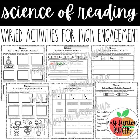 Syllable Bundle Syllabication Practice And Anchor Charts Science Of