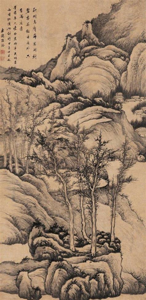 龚贤龚贤溪山无尽图贾又福大山谷图库