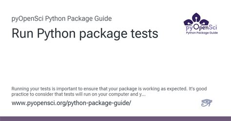 Run Python Package Tests — Python Packaging Guide