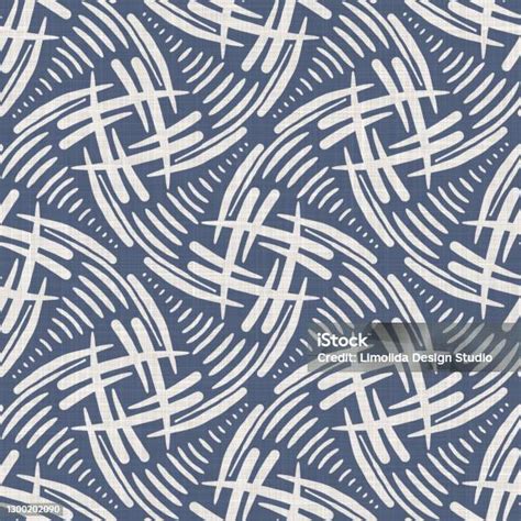 원활한 프렌치 농가 린넨 여름 블록 프린트 배경 프로방스 블루 그레이 린넨 소박한 패턴 감촉 초라한 세련된 스타일 오래된 짠 아마 흐림 인쇄 전체에 직물 0명에 대한 스톡