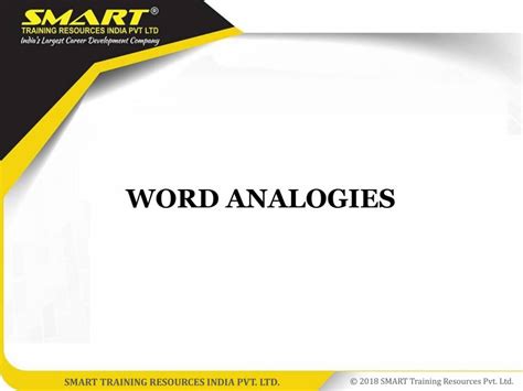 Word Analogies Powerpoint Slides Learnpick India
