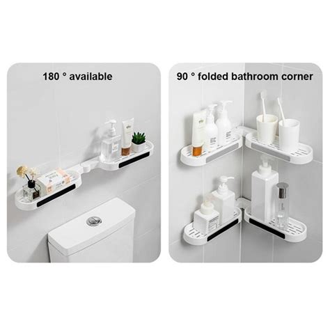 Badu Bg Рафтове за кранове за баня Въртяща се поставка за съхранение Сапунерка Организатор за