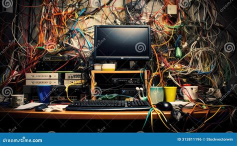 Management Cabling Royalty Free Illustration 313811196