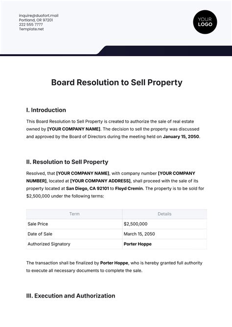 Free Board Resolution Templates To Edit Online And Print