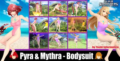 Ssbu Mod Pyra And Mythra Bodysuit By Yoshinformatico On Deviantart