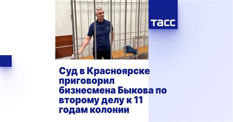 Суд в Красноярске приговорил бизнесмена Быкова по второму делу к 11 годам колонии