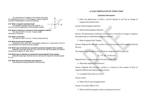 Physics Chapter Wise Important Questions Ii Puc Pdf Physics Science