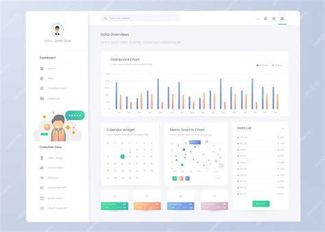 Premium Vector Infographic Dashboard Panel Template For Ui Ux Design