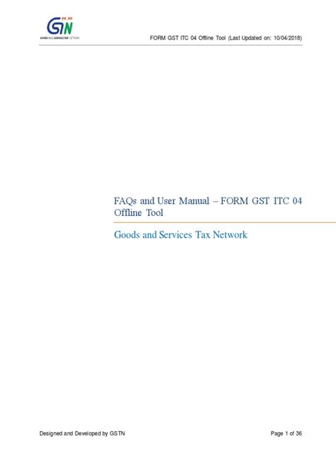 Gst Itc 04 Guidelines Gstn Official 10 04 2018 Pdf Zip File Format Online And