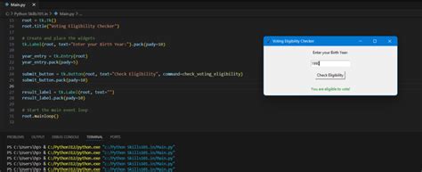 voting eligibility program in python skill101