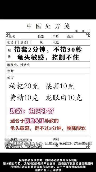 硬核健康科普行动 中医 男性 健康 Youtube