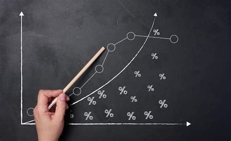Premium Photo A Womans Hand Points To A Graph With Growing Indicators Drawn On A Black Chalkboard