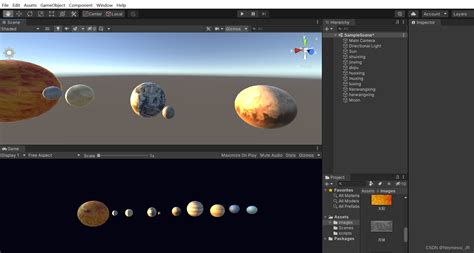 unity入门——模拟太阳系行星实验 太阳系仿真 csdn博客