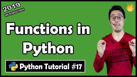 Functions In Python Python Tutorial 17 Youtube