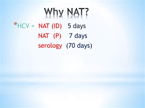 Nucleic Acid Amplification Technology Nat Test Pptx