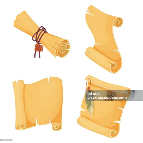 고대 종이 양피지 두루마리 고대 원고 작성된 고대 문서 편지 메시지 페이지 양피지 또는 종교 기도 역사적인 찢어진 종이 벡터 일러스트 레이 션 0명에 대한 스톡 벡터 아트