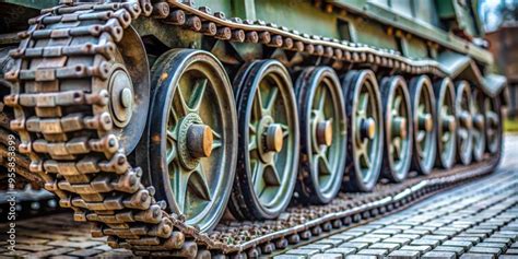 Detailed Tank Track Detail With Rugged Metallic Texture Tank Track