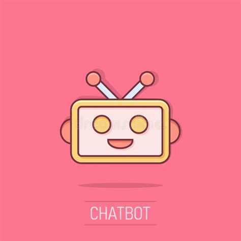 Cute Robot Chatbot Icon In Comic Style Bot Operator Vector Cartoon