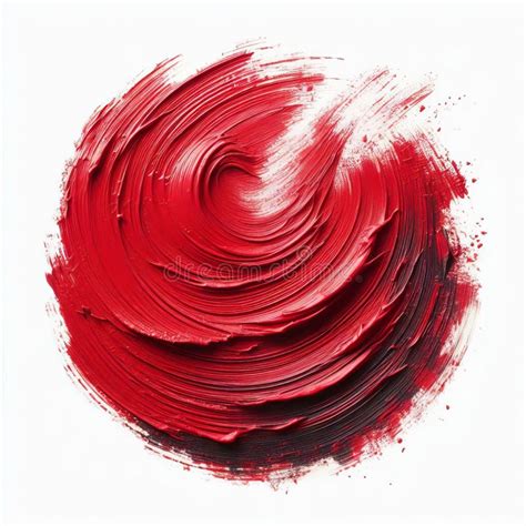 A Thick And Textured Brush Stroke In Vibrant Red Perf Stock Image Image Of Adding Stroke